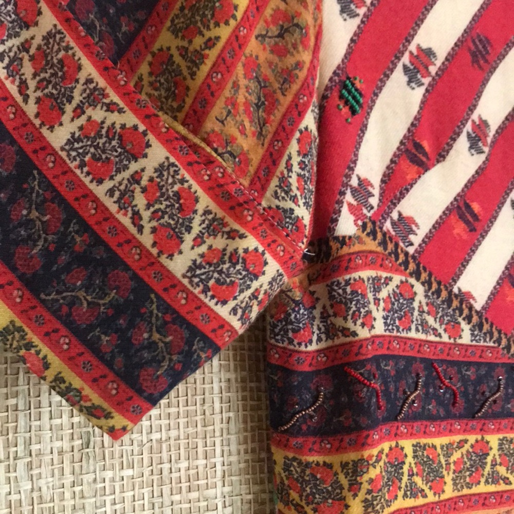 Anthropologie Embellished Patchwork Dress - Gem